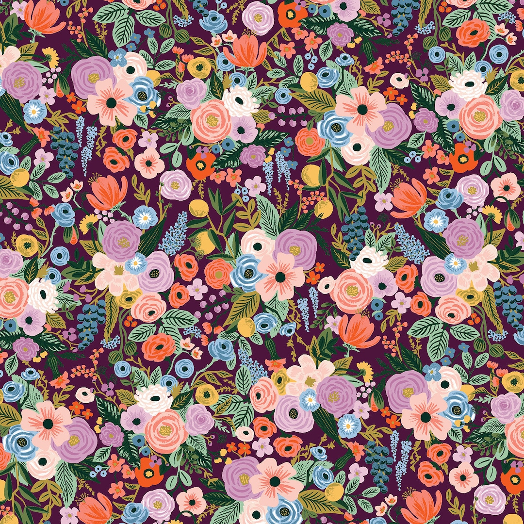 Rifle Paper Co. - Orchard - Petite Garden Party - Burgundy Fabric-sold ...