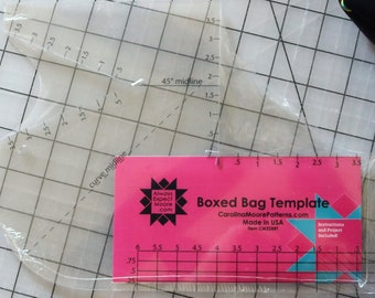 Boxed Bag Template Clear Ruler by Caroline Moore Make Accurate Boxed ...