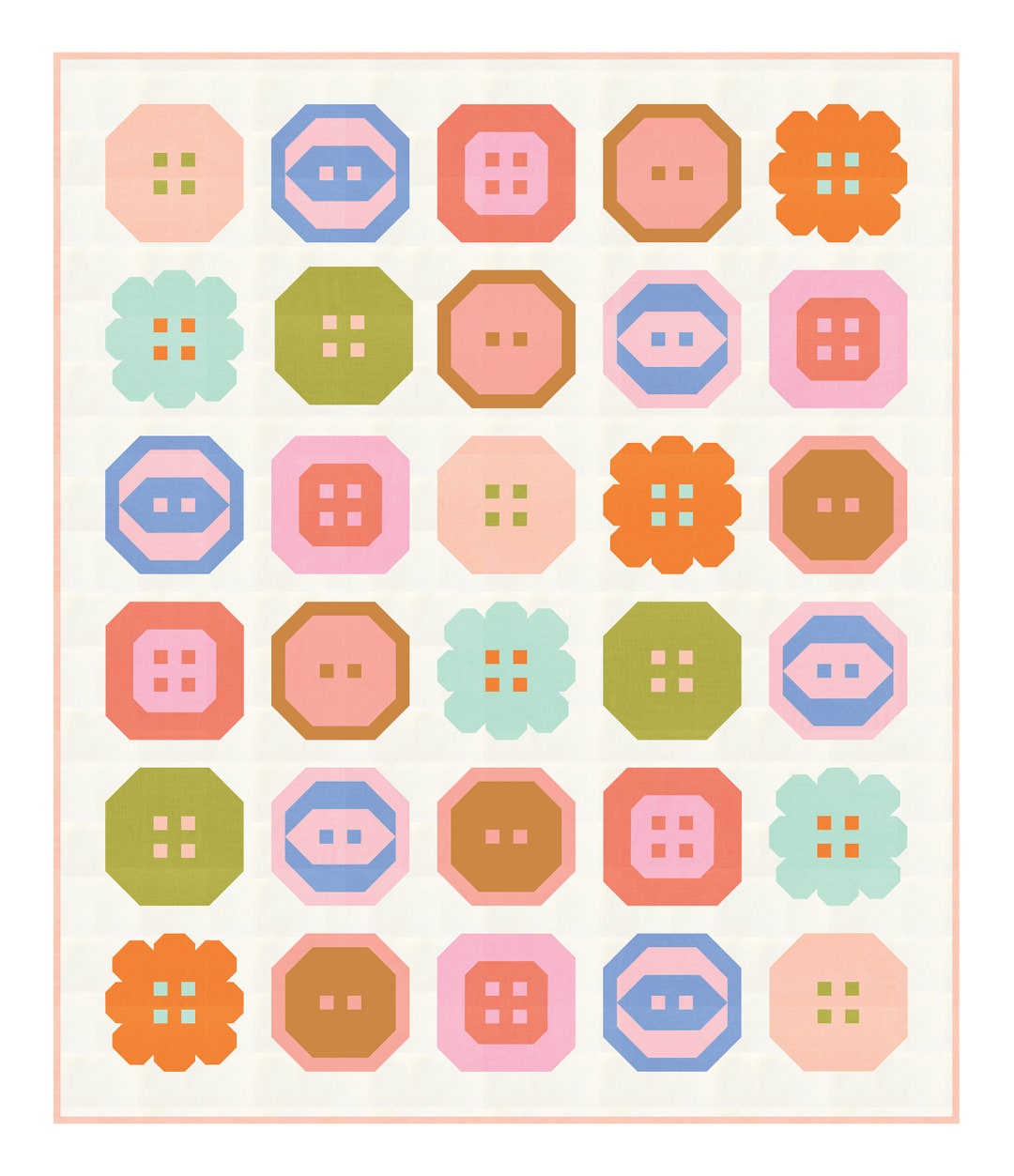 RJR Fabrics Buttoned up Quilt Kit - Etsy