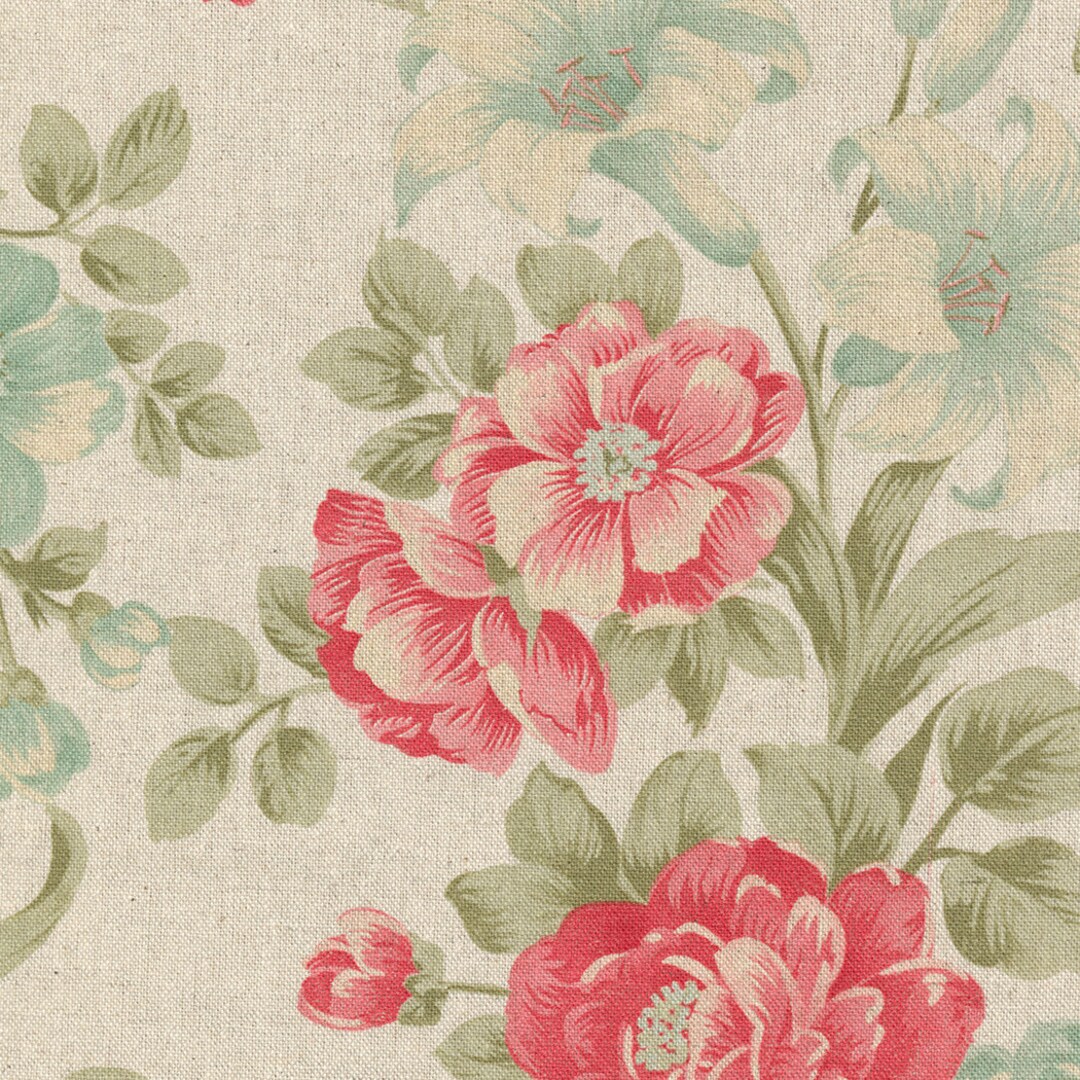 Moda - Collections Etchings Bold Blossoms Linen Parchment Fabric-sold ...