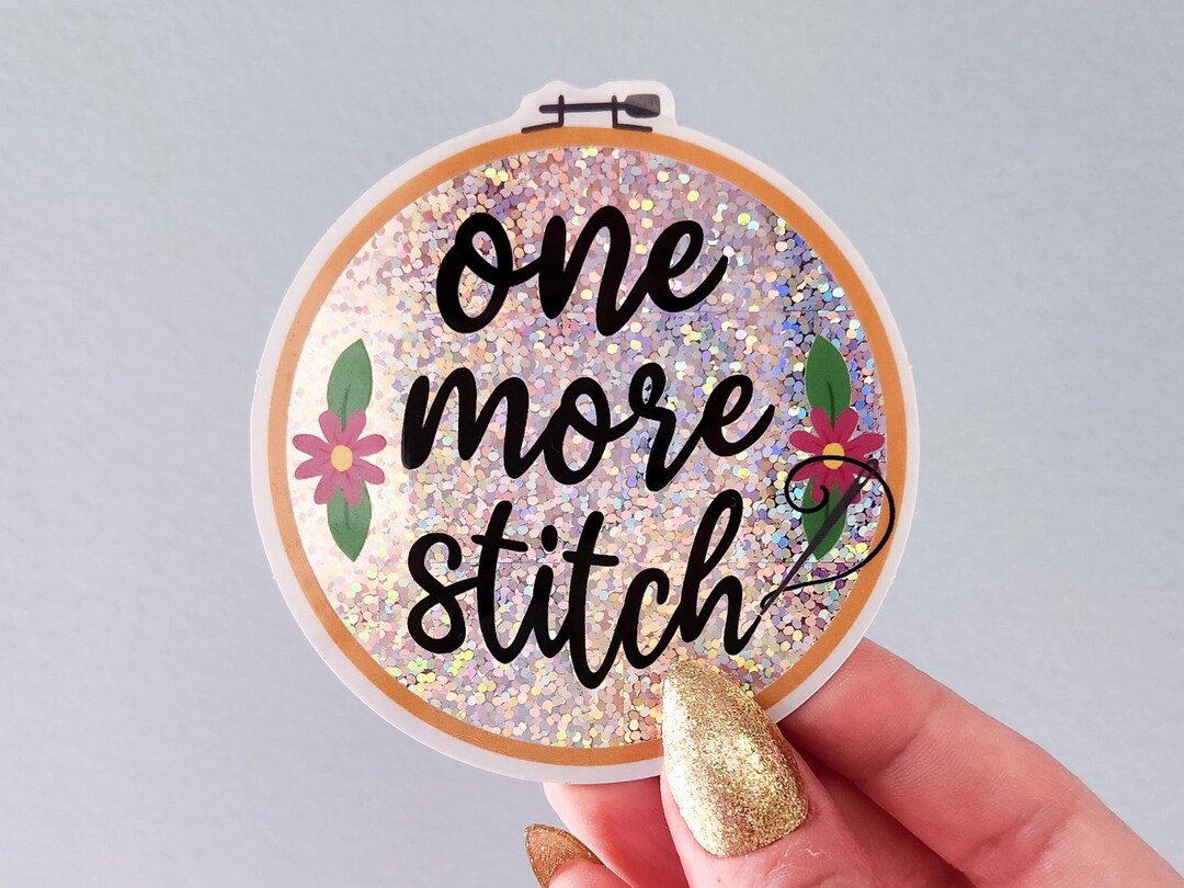 Pretty Rude Embroidery One More Stitch Embroidery Holographic Vinyl ...