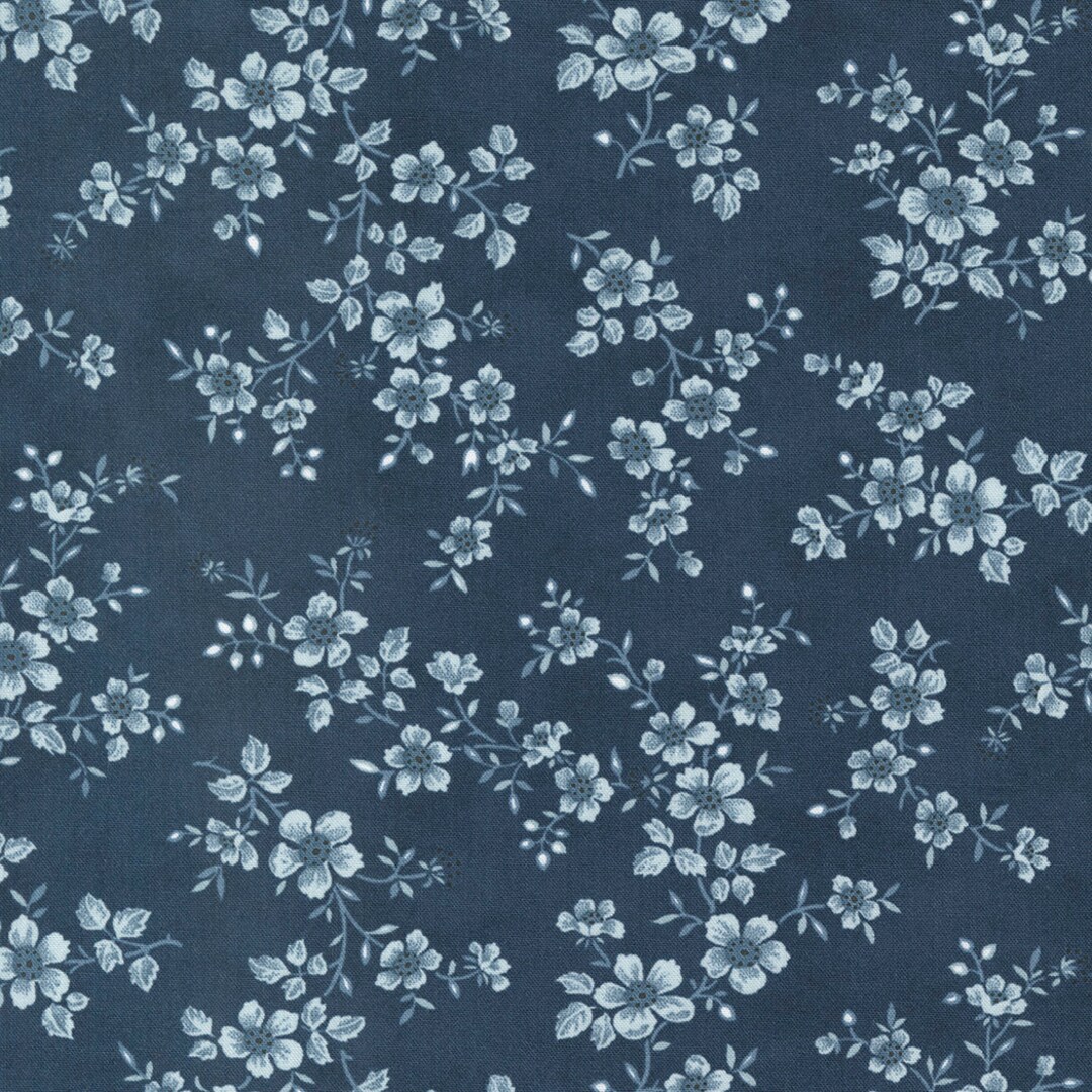 Moda Cascade Garden Blooms Midnight Fabric - Etsy
