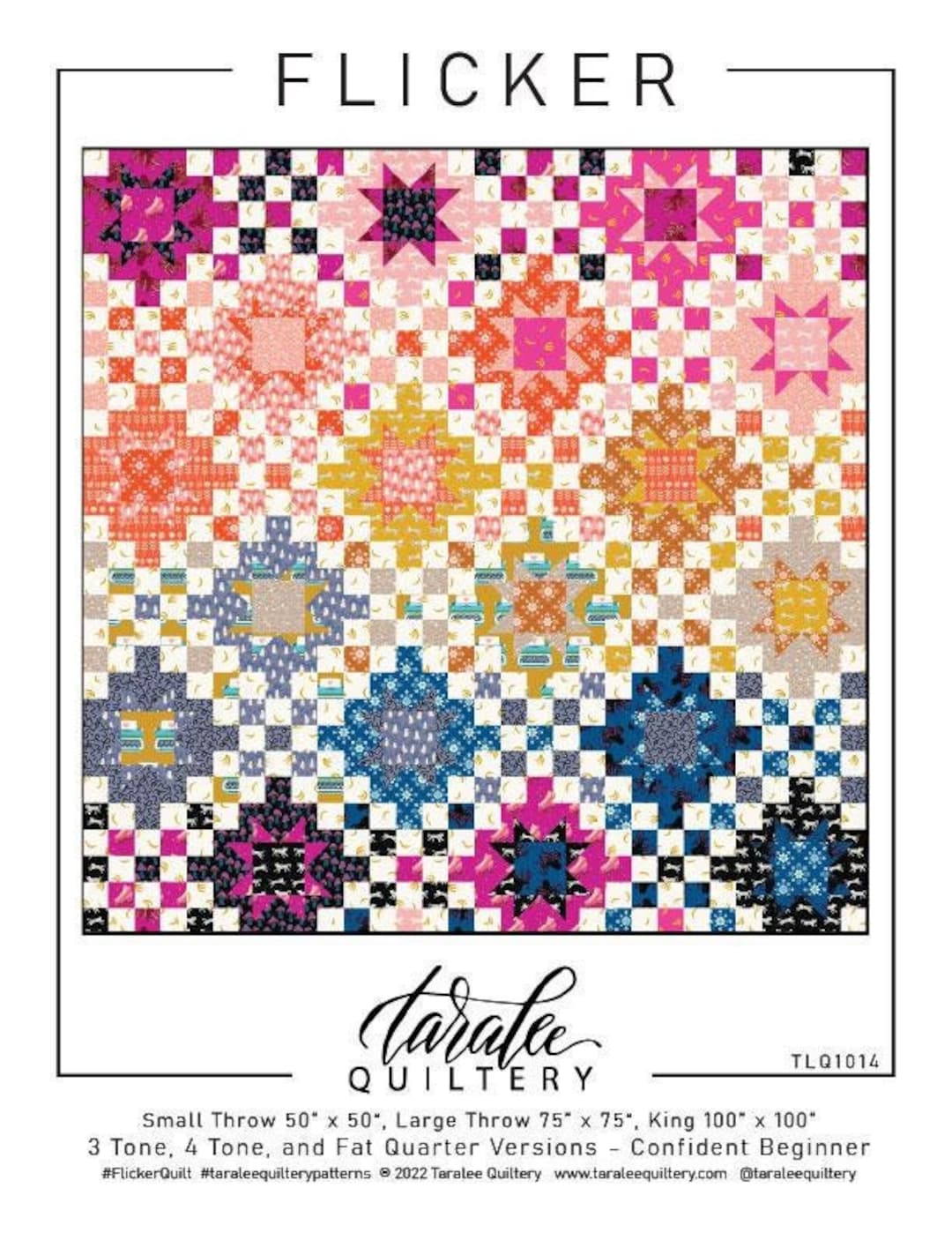 Taralee Quiltery - Flicker Quilt - Paper Pattern - Etsy