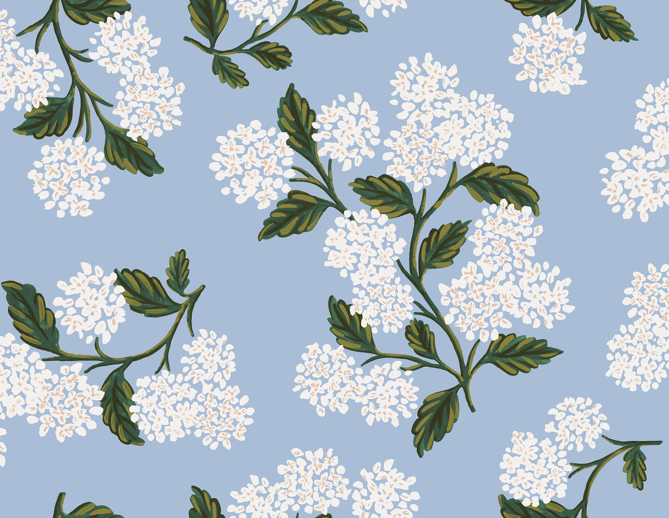 Rifle Paper Co. - Meadow - Hydrangea - Light Blue Fabric-sold by the ...