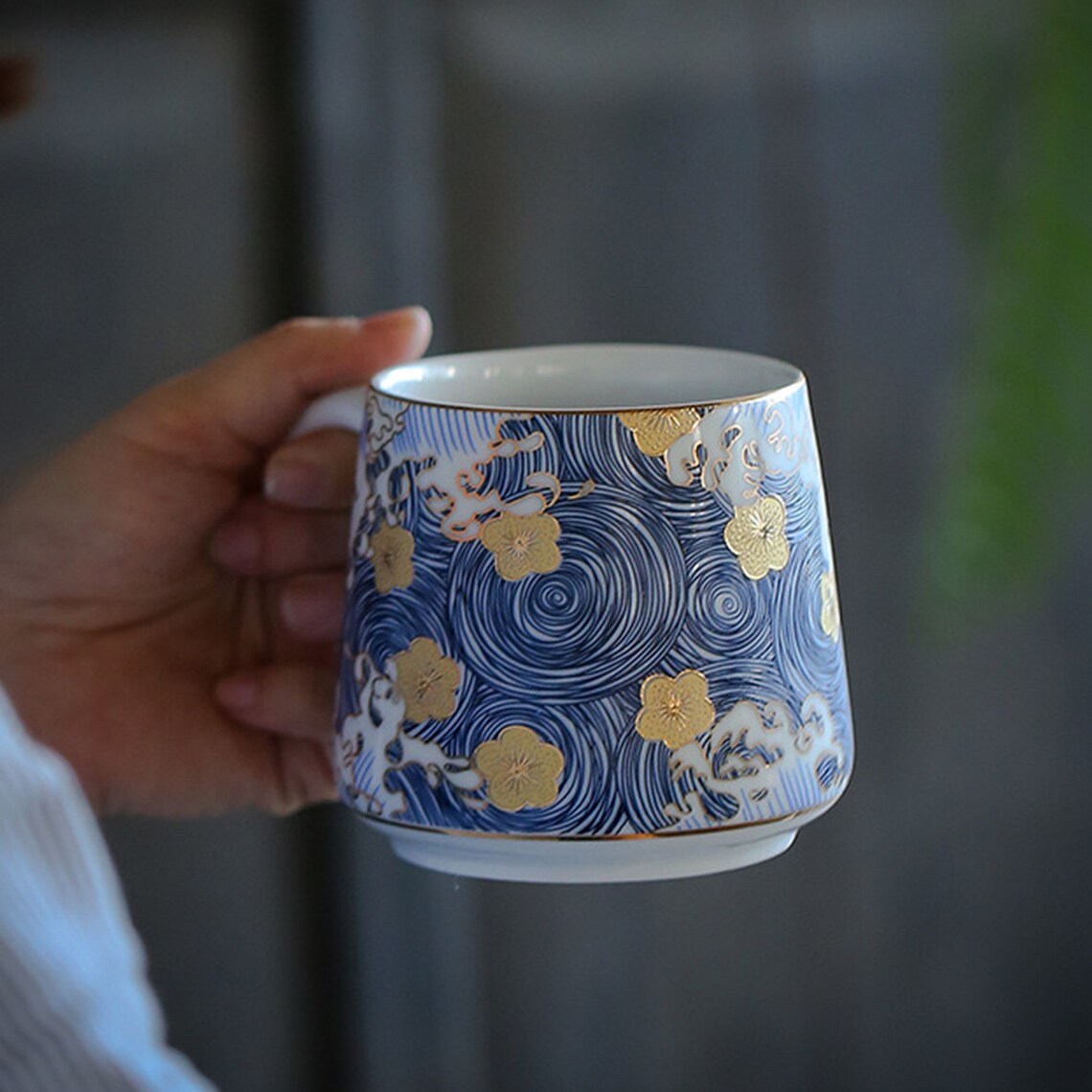 Enamel Cherry Blossom Wave Mugceramic Tea Mugs With Filters - Etsy