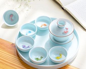 Koi Fish Tea Set - Etsy