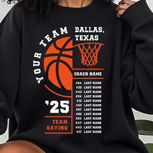 Basketball Team Roster SVG, Coach Gift, Team Spirit (digital Download ...