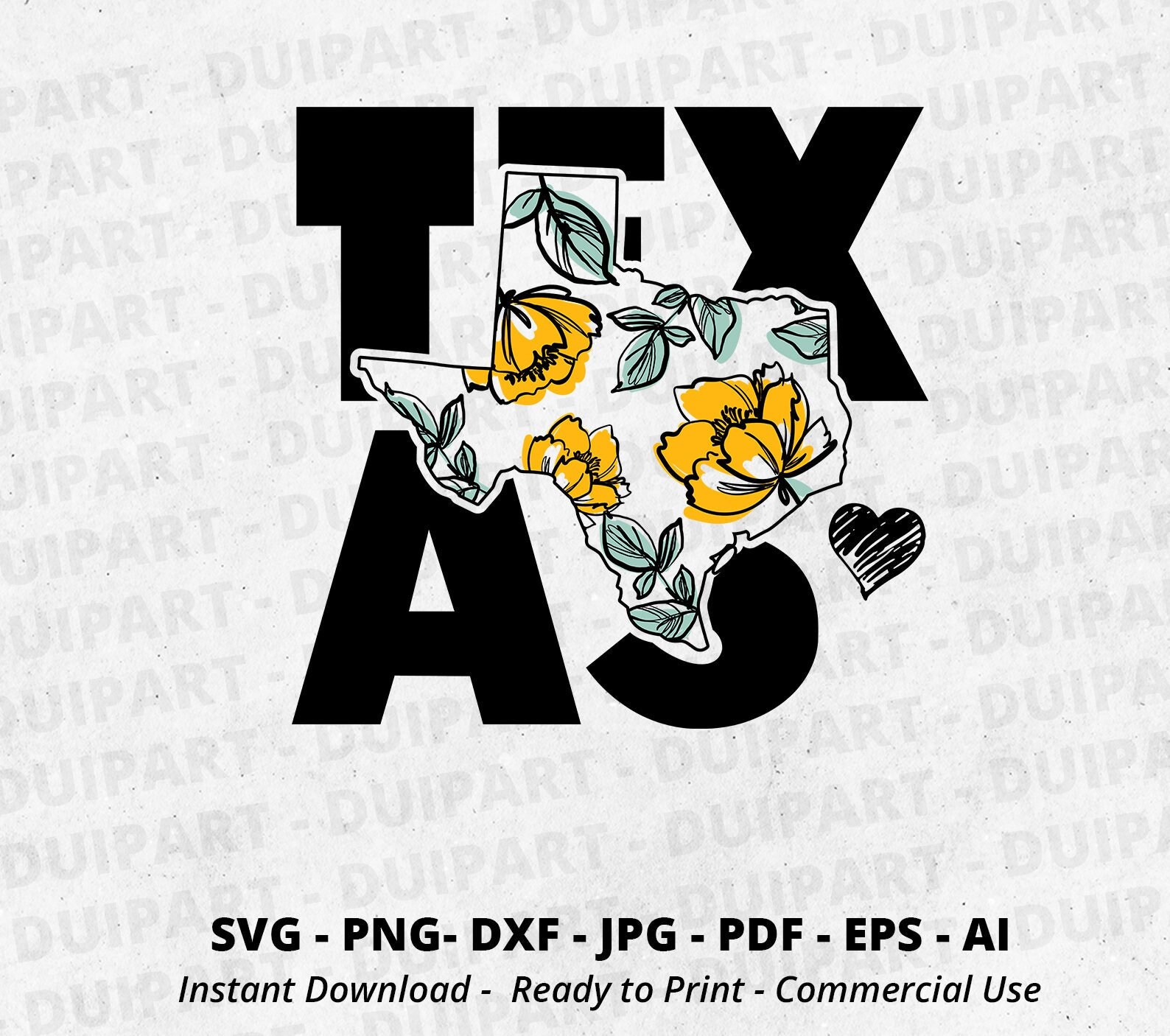 Texas Svg Texas Map Svg Floral Map Svg Flower Texas Svg - Etsy