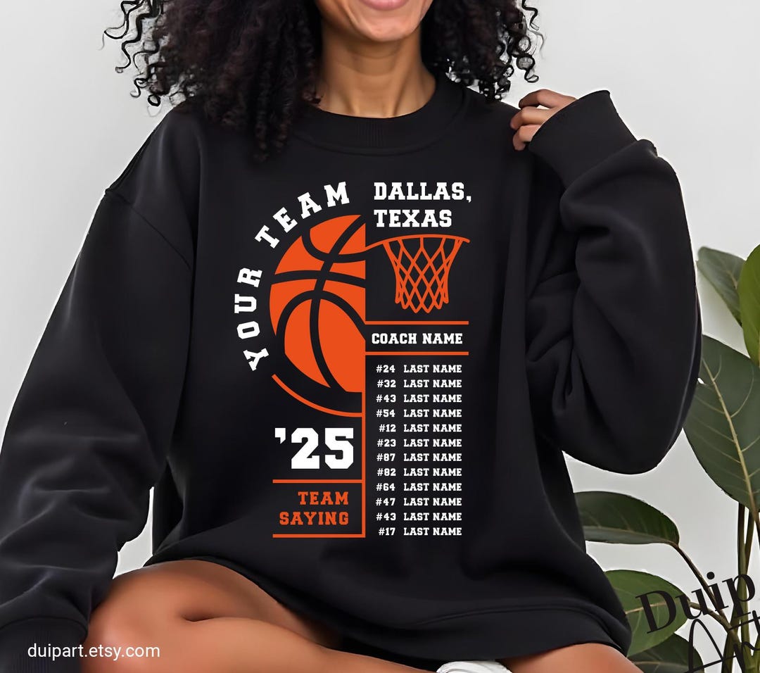 Basketball Team Roster SVG, Coach Gift, Team Spirit (digital Download ...
