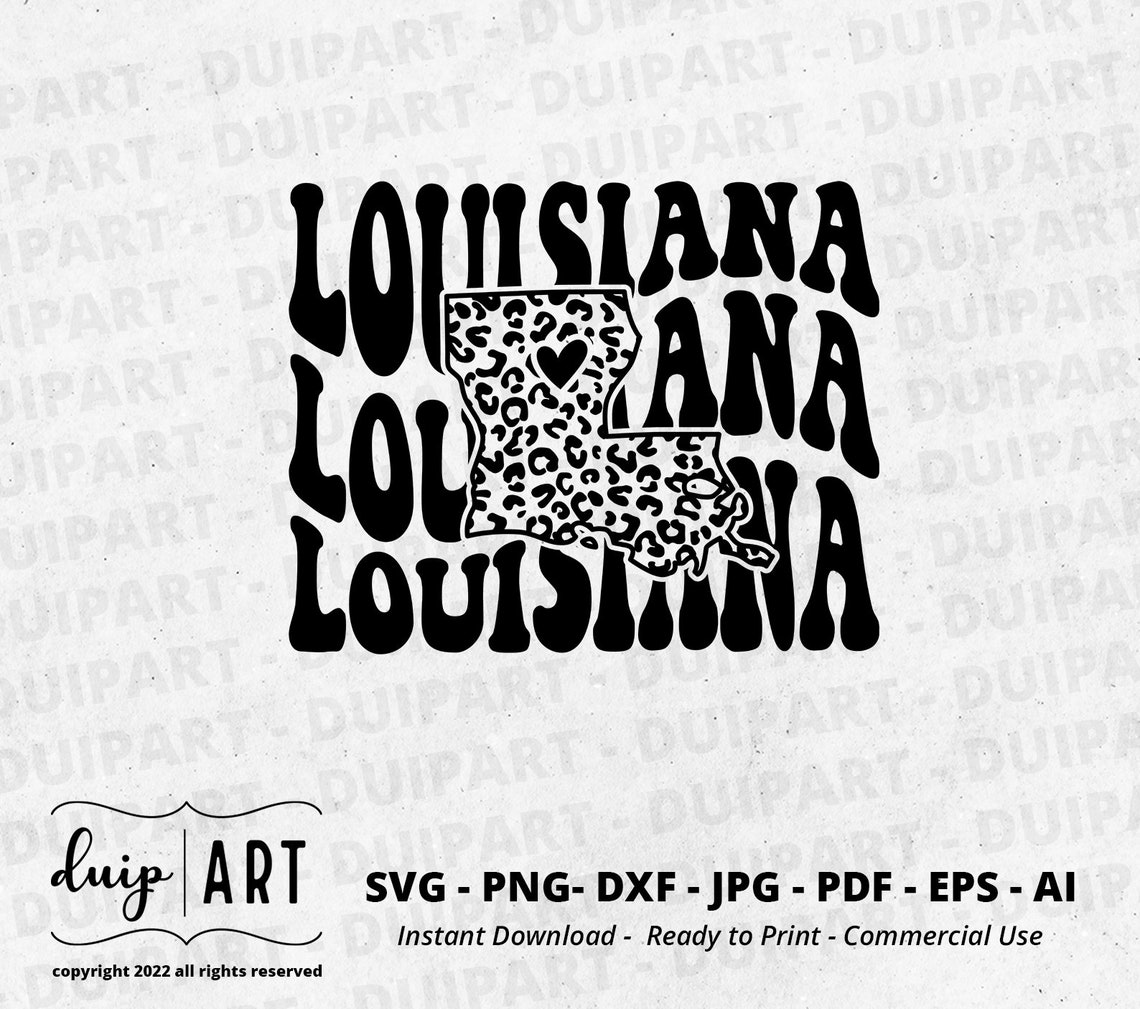 Stacked Louisiana Svg,leopard Louisiana Svg,louisiana Svg,louisiana ...