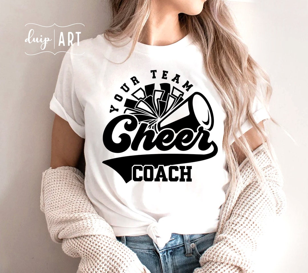 Cheer Coach SVG, Megaphone, Pom Pom, Cheerleading Team Template ...