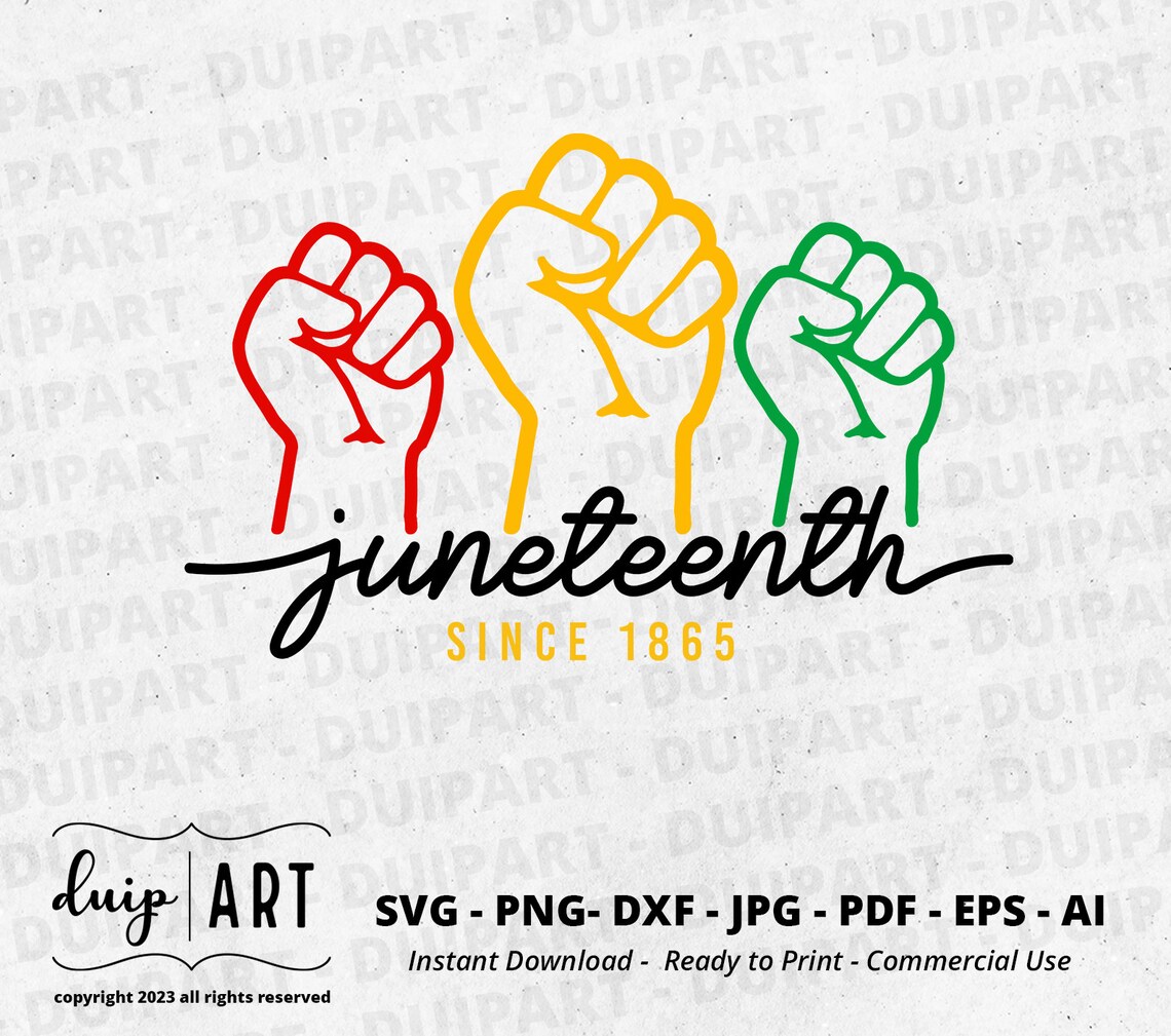 Juneteenth SVG PNG Juneteenth 1865 Svg Free-ish Svgblack - Etsy