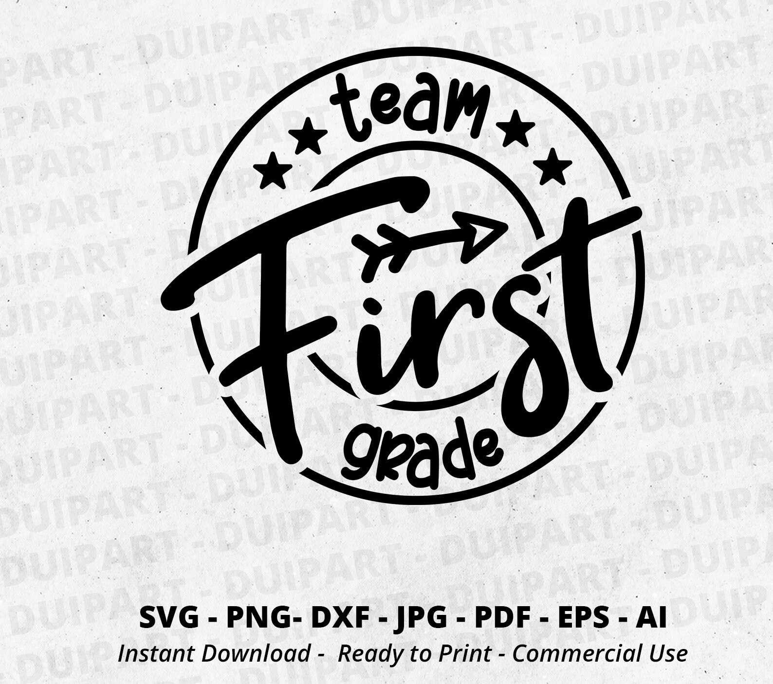 Team First Grade SVG First Grade Svg Back to School Svg - Etsy