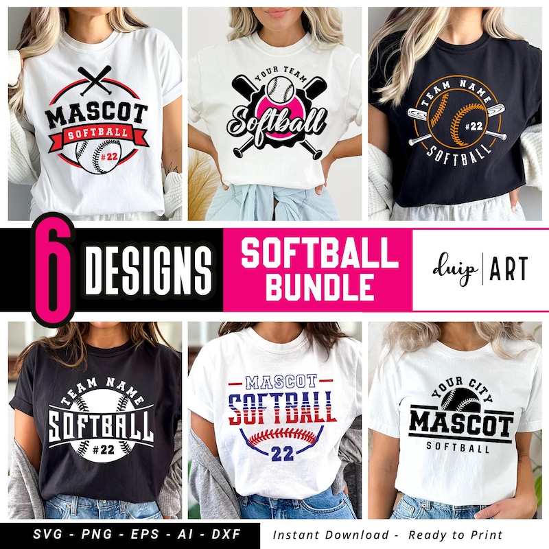 Softball Svg - Etsy