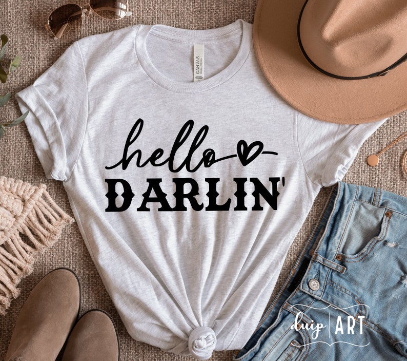 Hello Darlin' SVG, Valentine's Day Cut File (digital Download) - Etsy