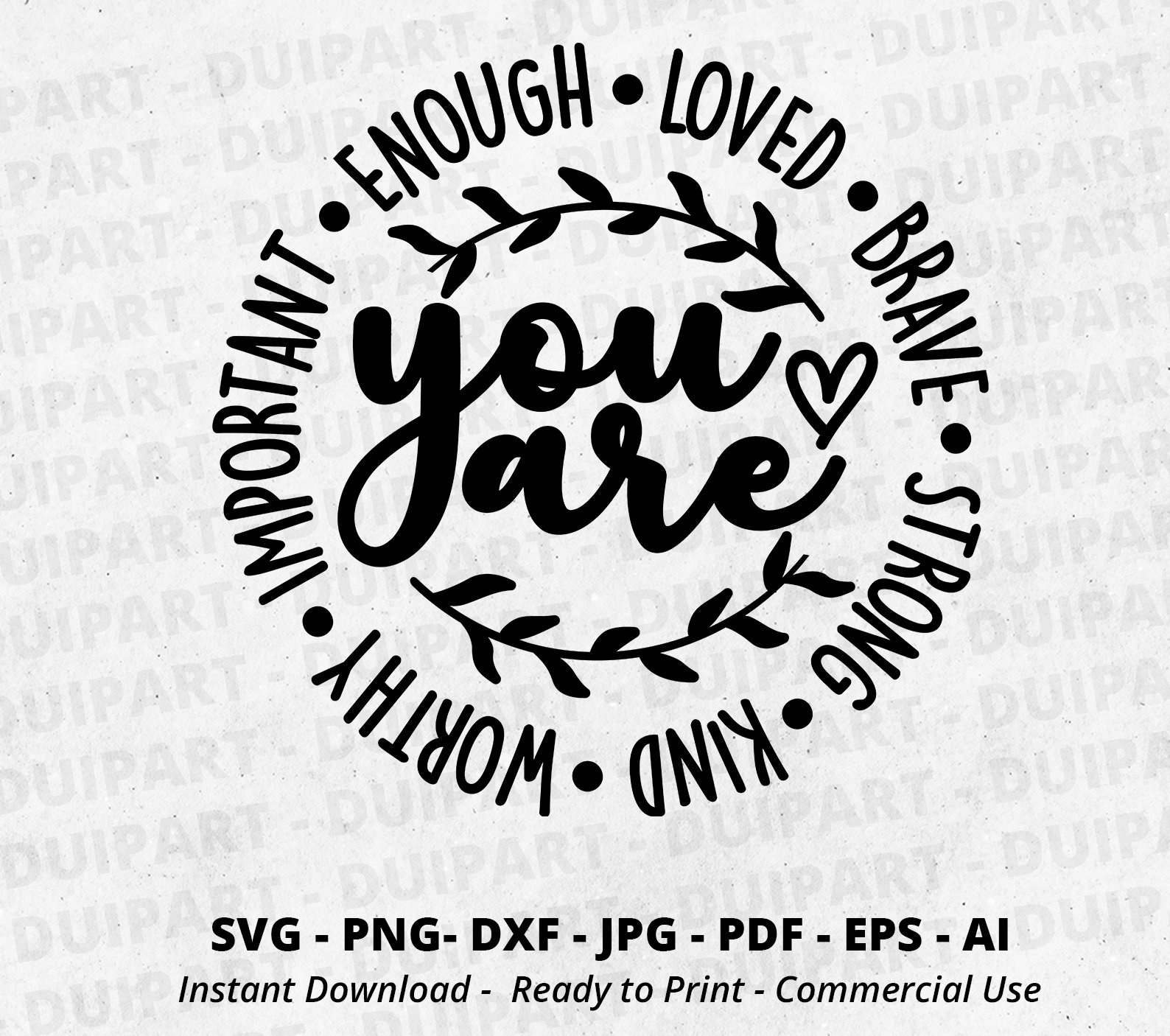 You Are Svgpositive Quote Svgmotivational Svgawarenessyou - Etsy