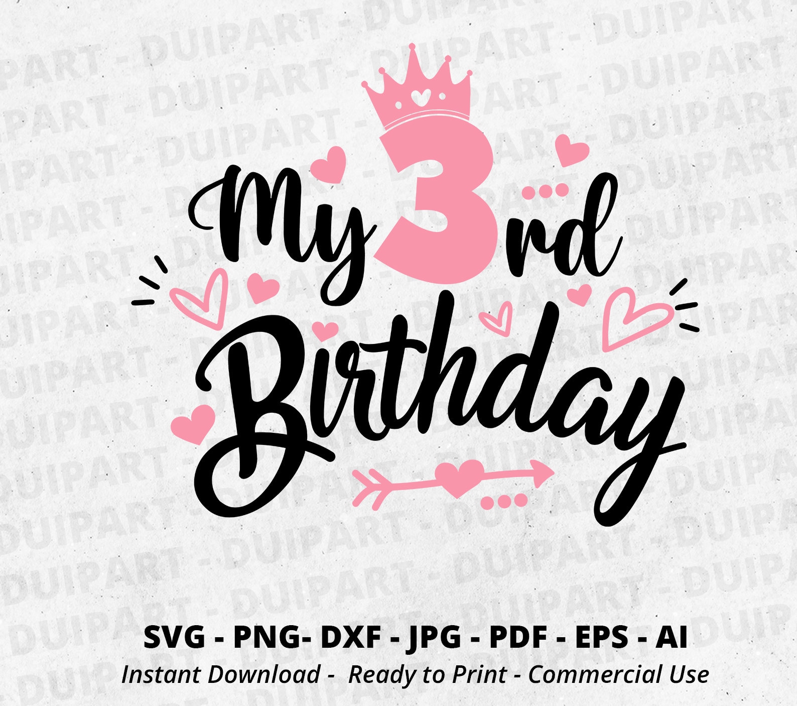 3rd Birthday Svg, Third Birthday Svg, My Birthday Svg,birthday Girl Svg ...