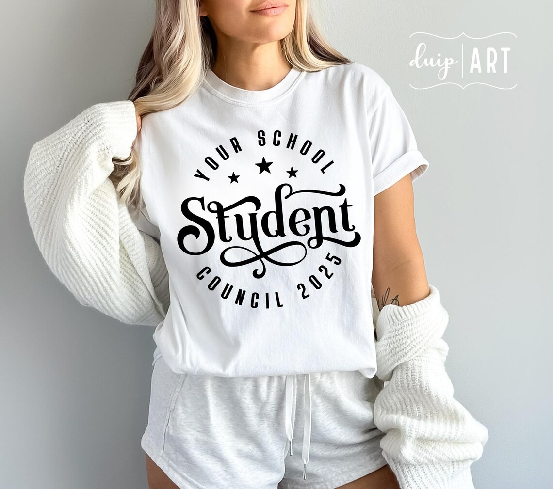 Student Council Design Svg Png, School Shirt, Cricut, Silhouette ...