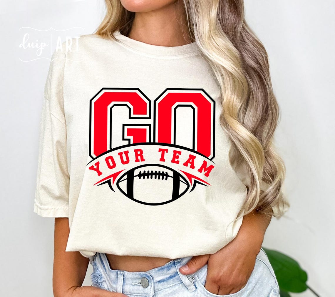 Football Team SVG Bundle, Personalized Shirts, Cricut (digital Download ...