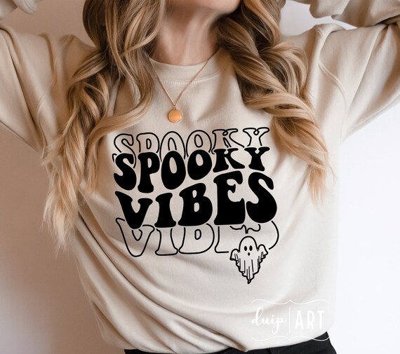 Spooky Vibes Svghalloween Vibes Svg Ghost Vibes Svgspooky - Etsy