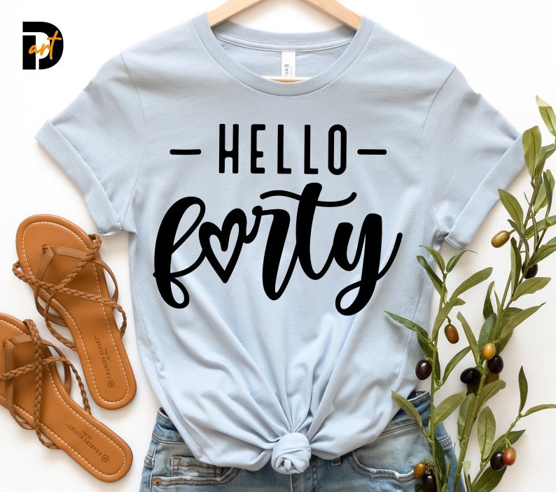 Hello Forty Svg Hello 40 40th Birthday 40 Years - Etsy