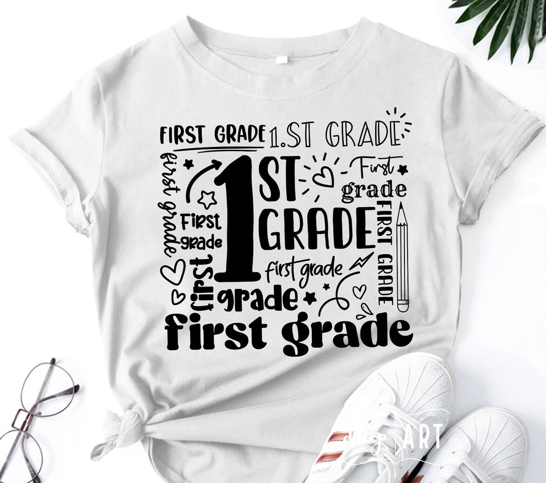 First Grade Typography Svg,first Grade Svg,back to School Svg,school ...