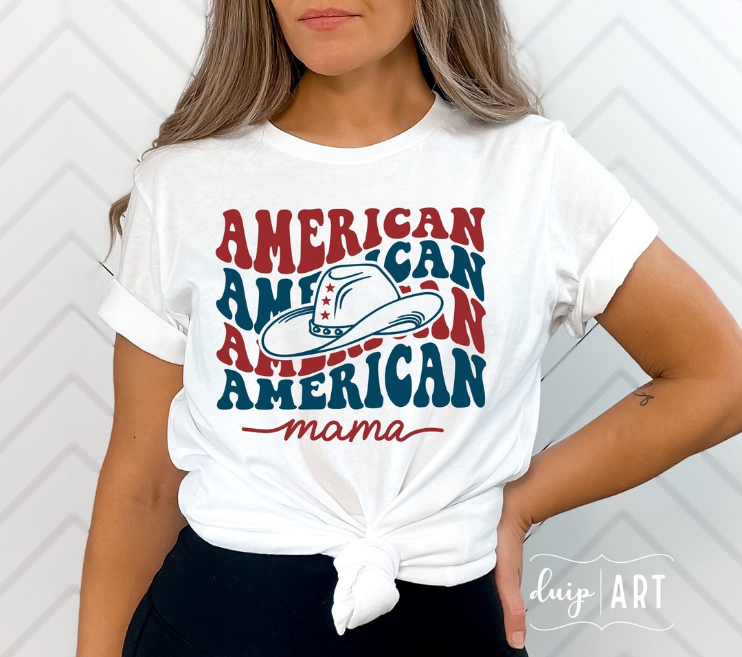 American Mama SVG PNG, 4th of July Svg, Cowboy Mama Svg, Western Mama ...