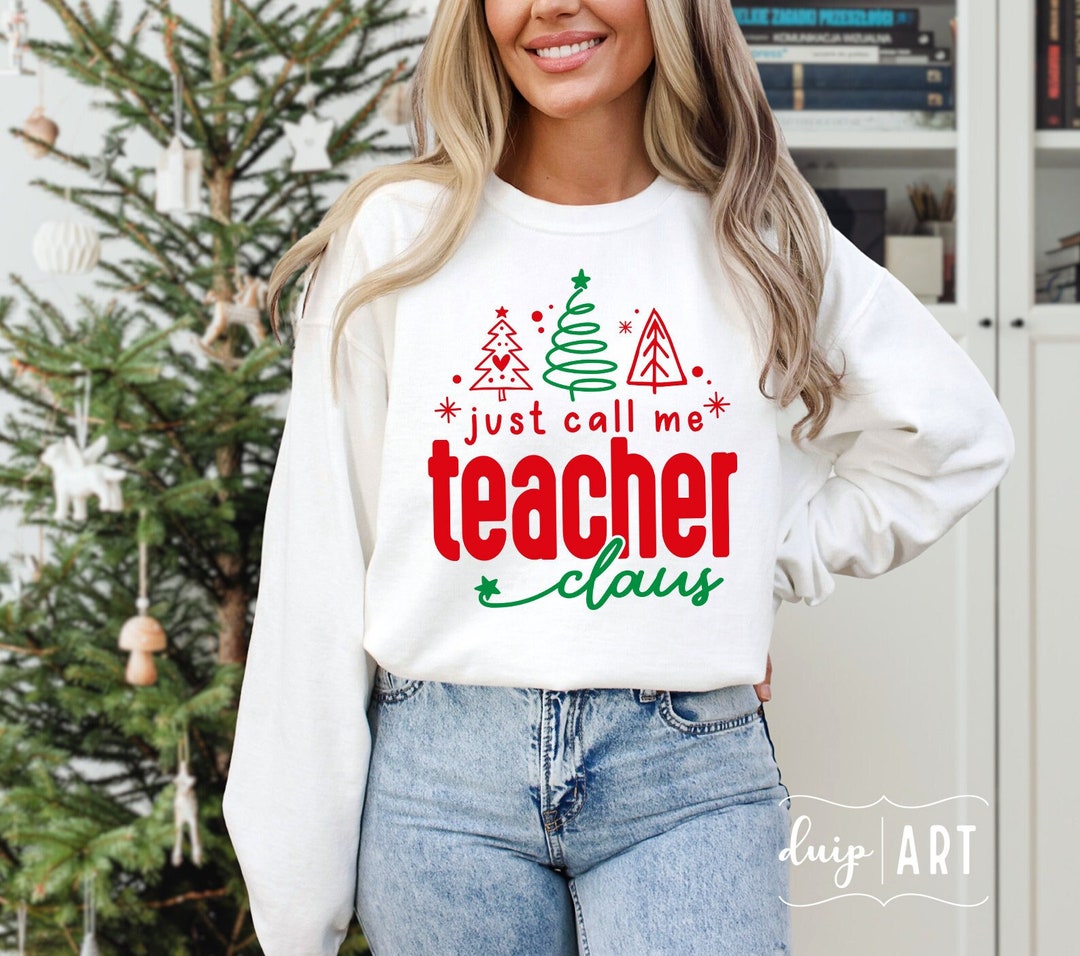 Teacher SVG PNG Teacher Claus Svg Christmas Teacher Svg - Etsy