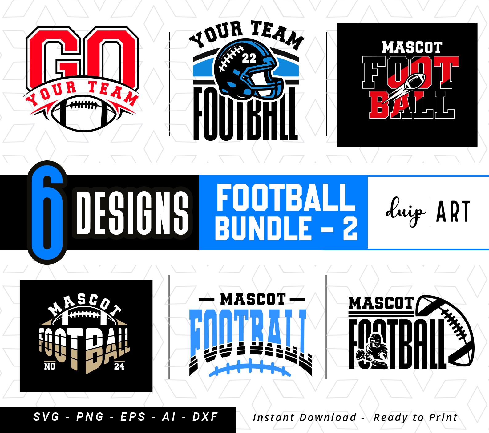 Football Team SVG Bundle, Personalized Shirts, Cricut (digital Download ...