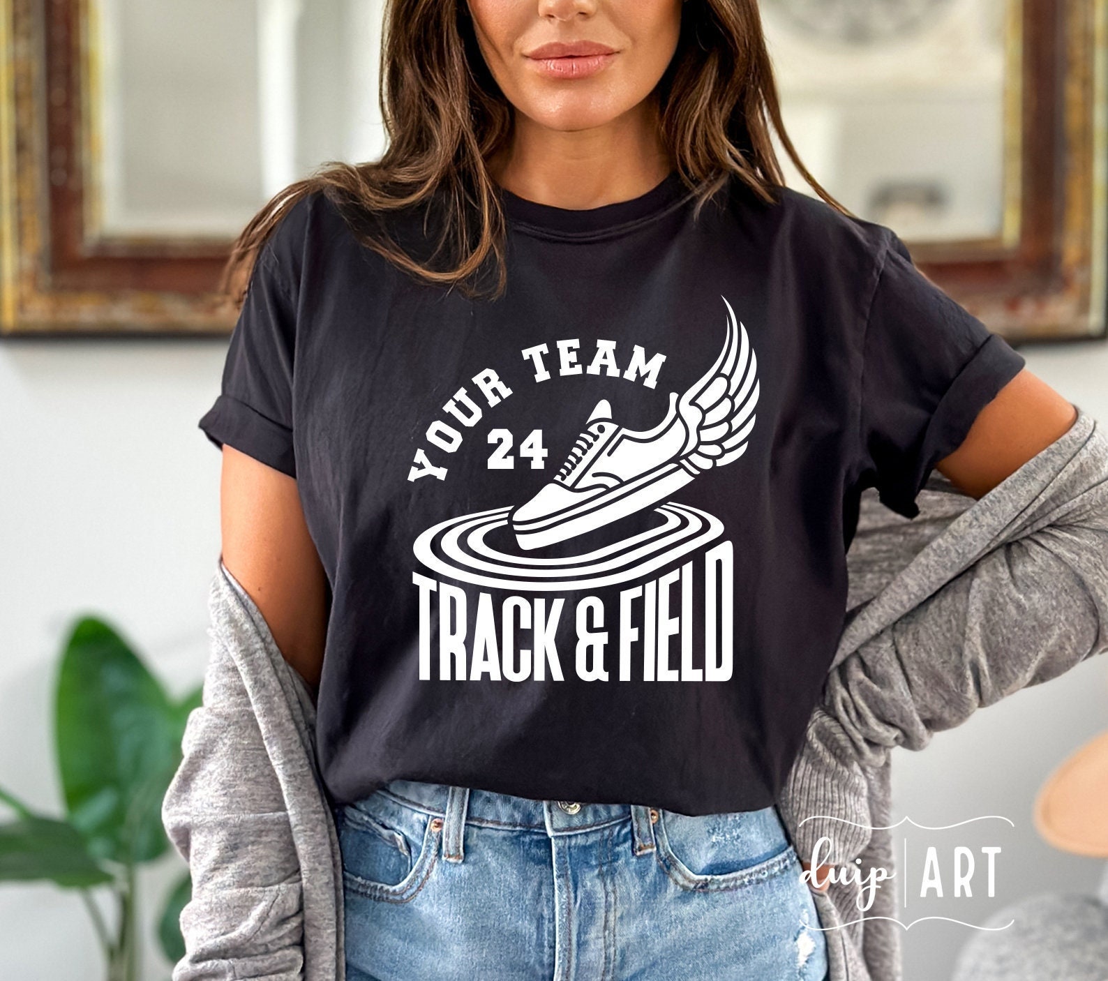 Track and Field Team Logo, Custom Text Design (SVG PNG) - Etsy