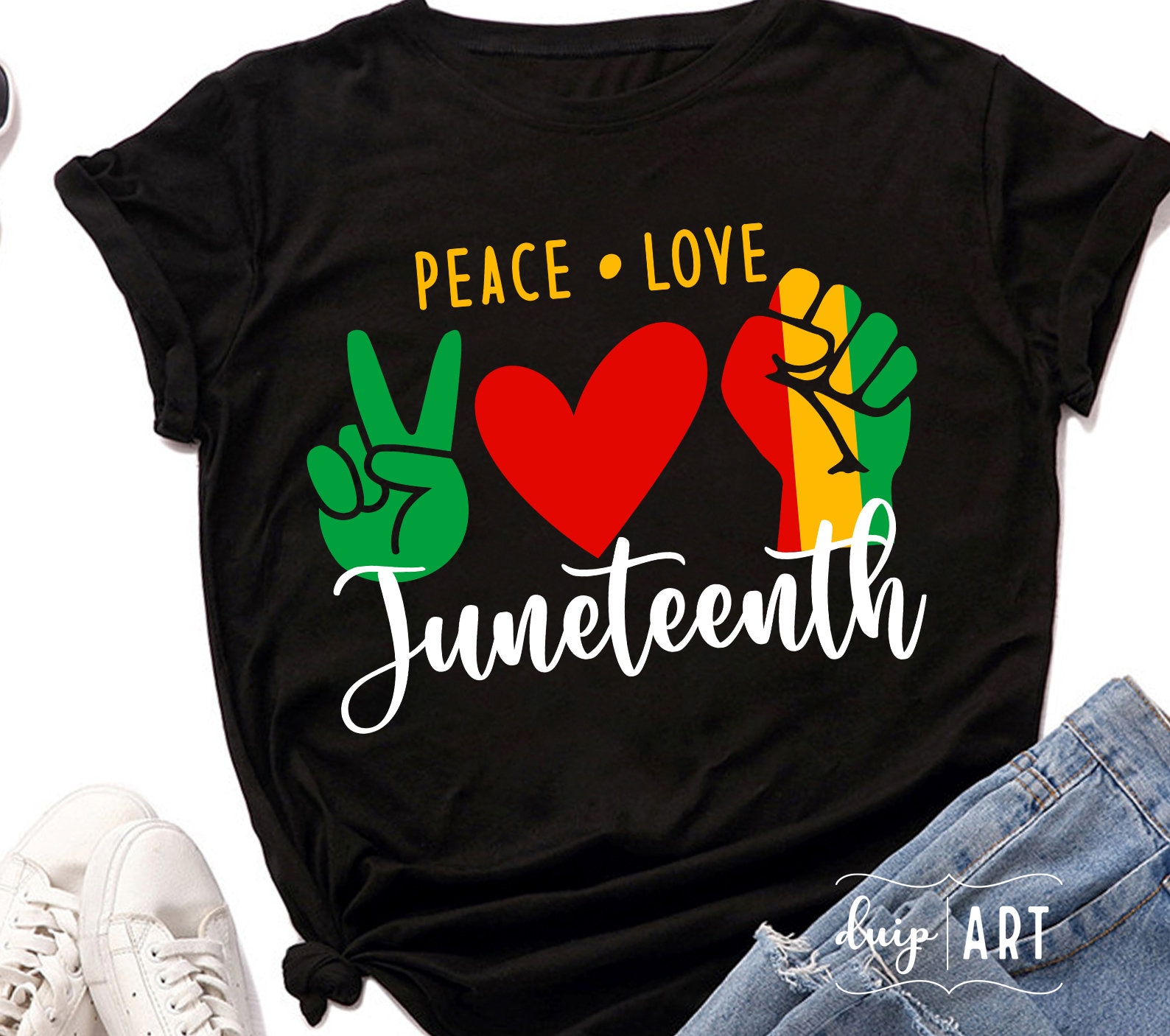 Peace Love Juneteenth Svg Juneteenth Svgfreedom Svgblack - Etsy