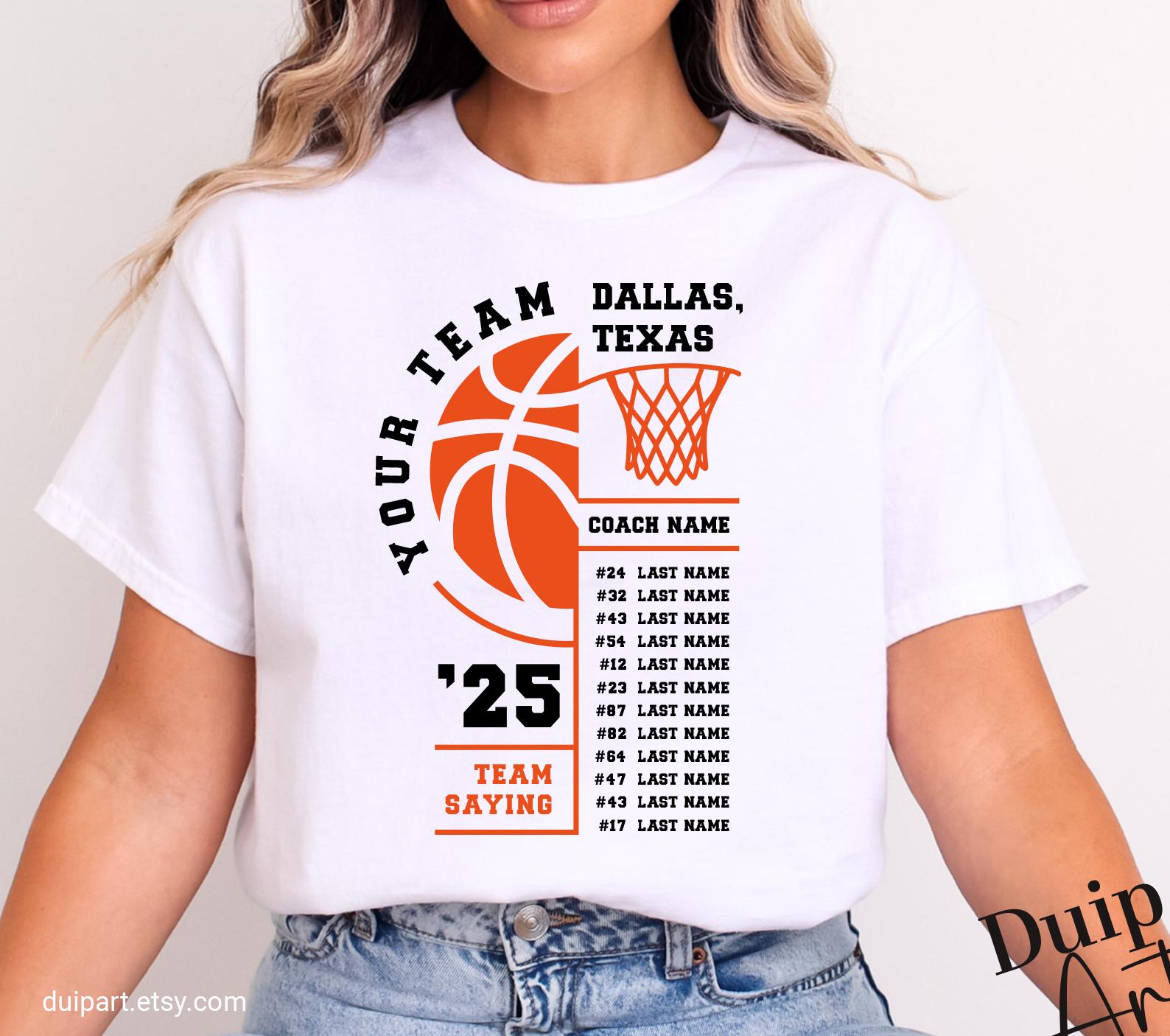 Basketball Team Roster SVG, Coach Gift, Team Spirit (digital Download ...