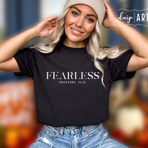 Fearless Svg Png, Bible Verse Svg, Proverbs 31:25 Svg, Christian Shirt ...