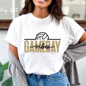 Game Day Vibes SVG PNG, Volleyball Svg, Game Day Svg, Game Day T-shirt ...