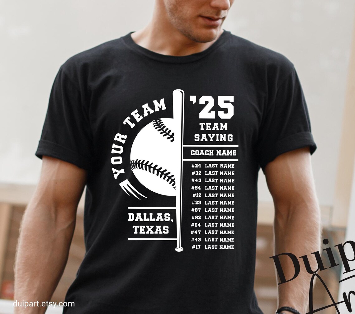 Baseball Team Banner SVG, Roster Template, Coach Gift (cut Files) - Etsy