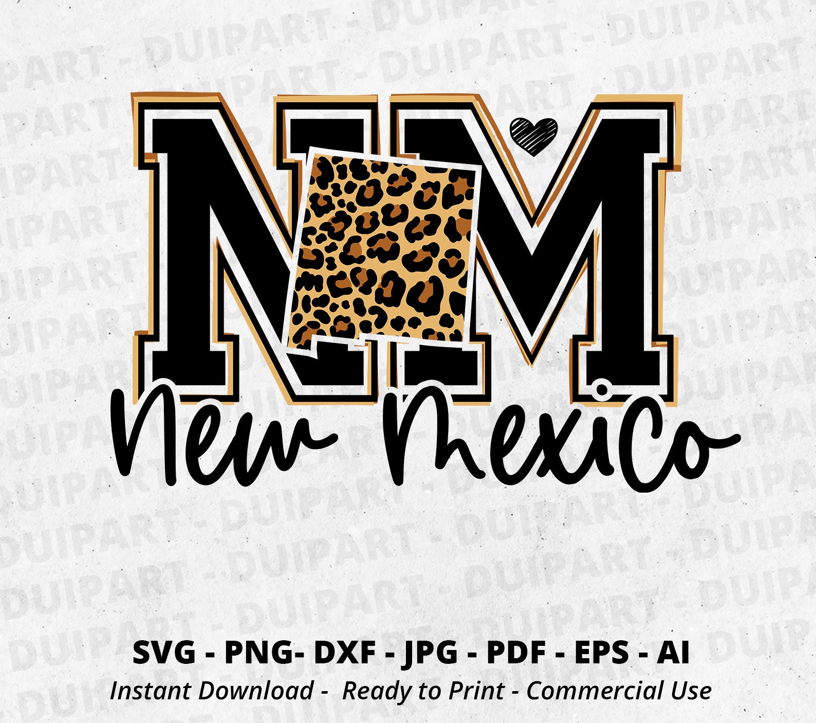 New Mexico Leopard Svg NM Leopard Svg New Mexico Svg - Etsy