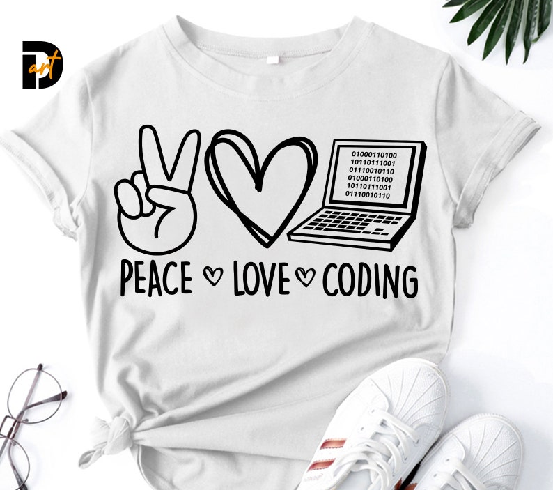 Peace Love Coding SVG: Programmer Shirt Design (digital Download) - Etsy