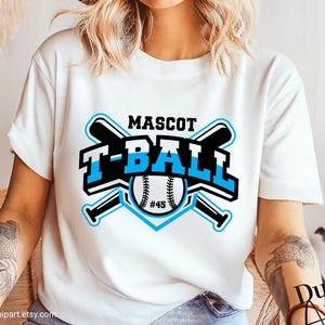 T-ball SVG PNG, T-ball Team Template Design for Cricut, Custom Sports ...