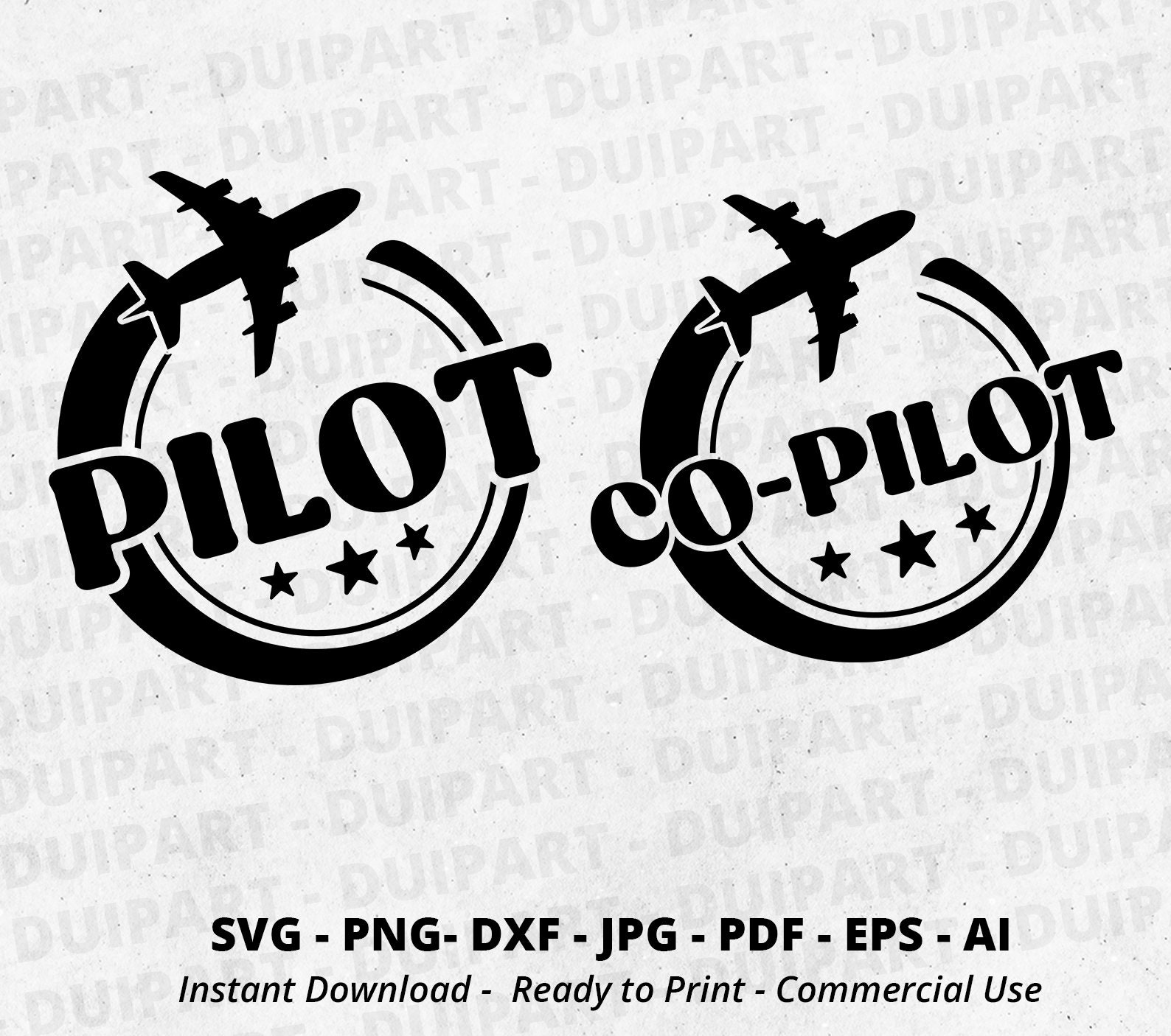 Pilot and Co-pilot SVG Dad and Kids Dad Lifefunny | Etsy