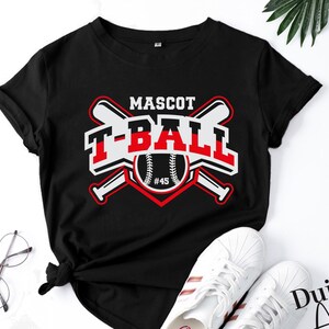 T-ball SVG PNG, T-ball Team Template Design for Cricut, Custom Sports ...