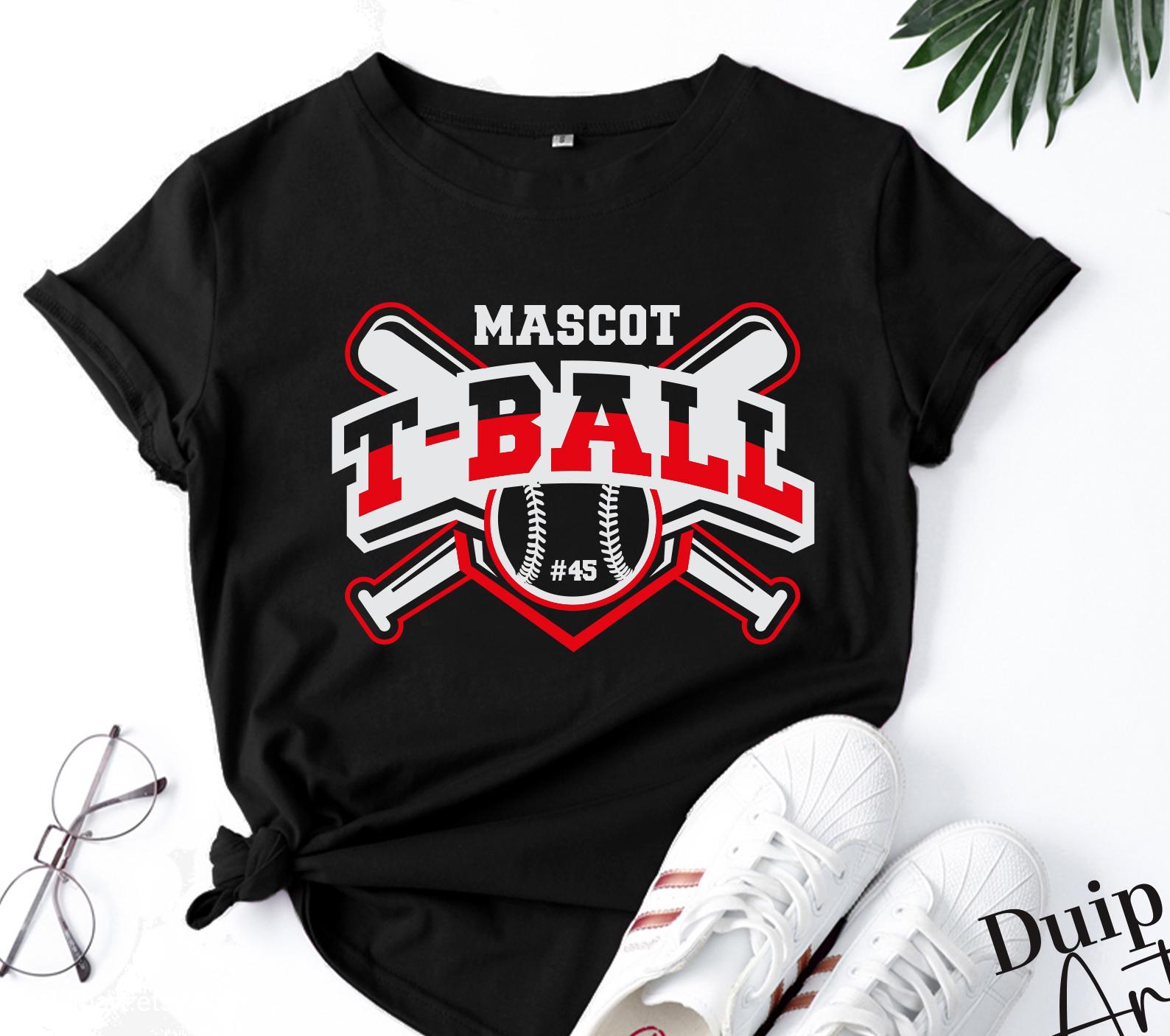 T-ball SVG PNG, T-ball Team Template Design for Cricut, Custom Sports ...