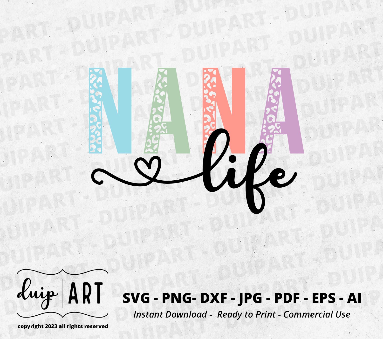 Nana Life SVG PNG Nana Svg Leopard Nana Svg Grandma Svg - Etsy Canada