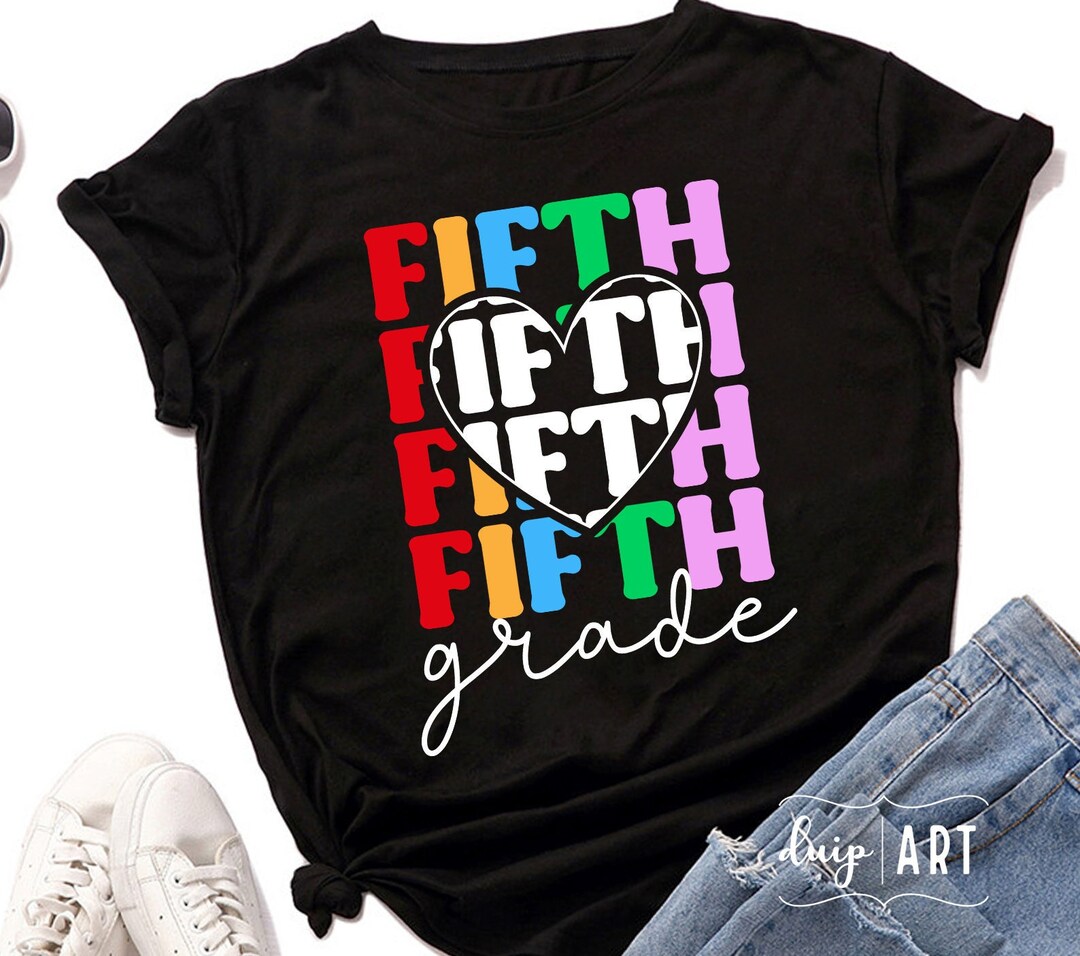 Fifth Grade SVG PNG 5th Grade Svg Stacked Fifth Grade Back - Etsy