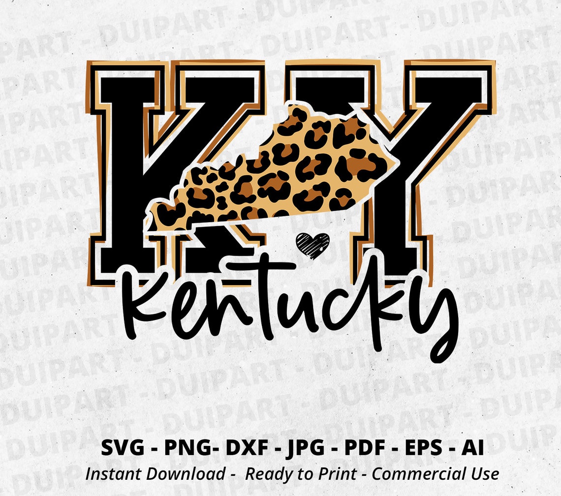 Kentucky Leopard Svg KY Leopard Svg Kentucky Svg Leopard - Etsy