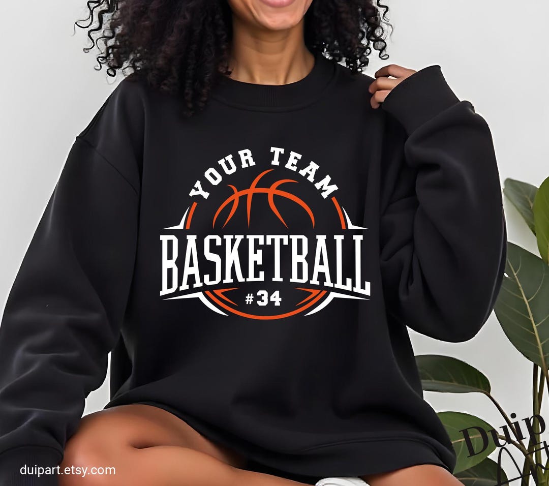 Basketball SVG Cut File: Team Logo Template - Cricut and Silhouette ...
