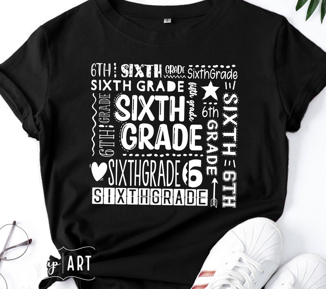 Sixth Grade Typography Svgsixth Grade Svgback to School - Etsy