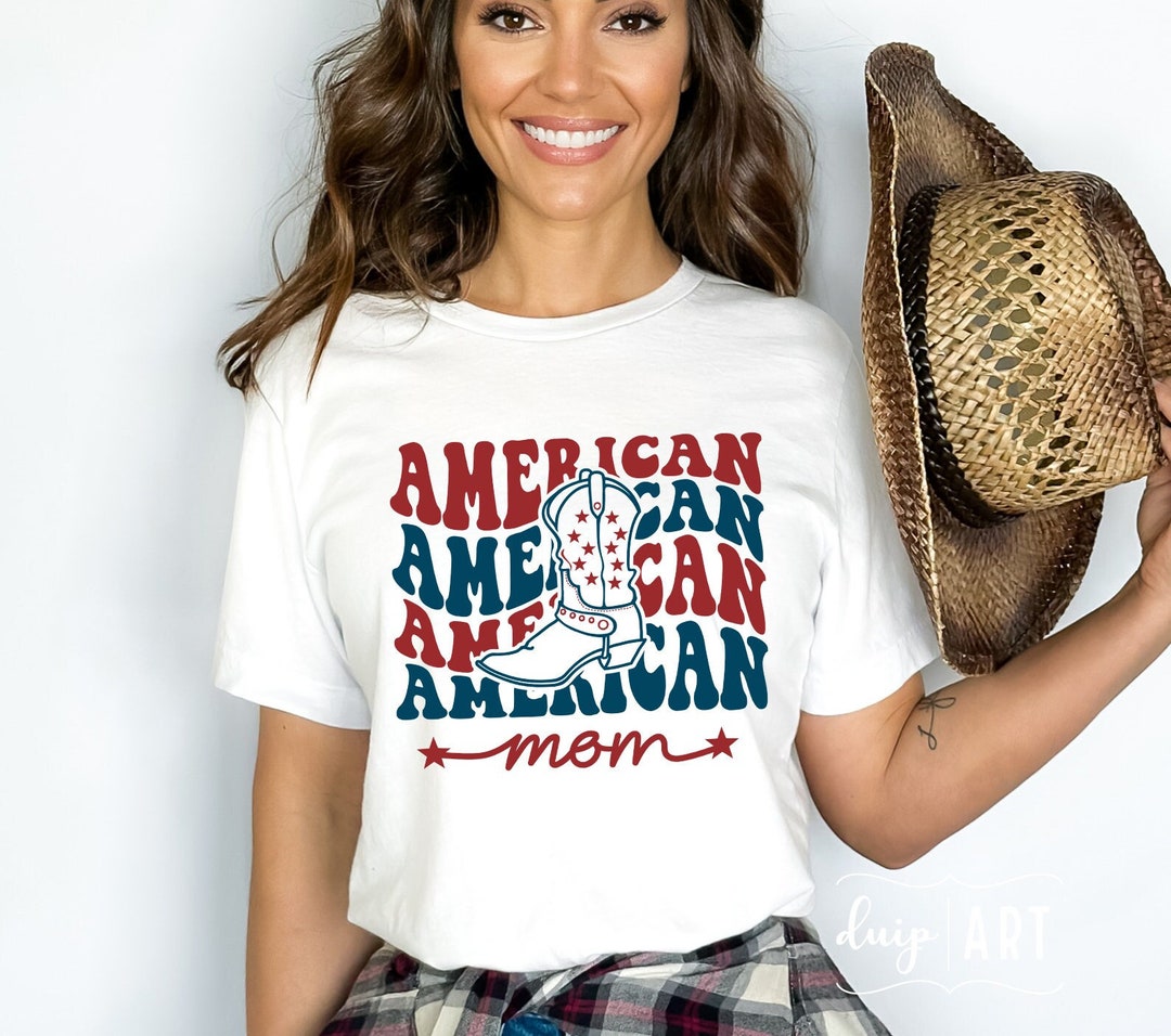 American Mom SVG PNG, 4th of July Svg, Cowboy Mom Svg, Western Mom Svg ...