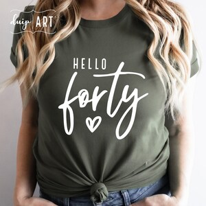 Hello Forty Svg, Hello 40, 40th Birthday, 40 Years Old,birthday Queen ...