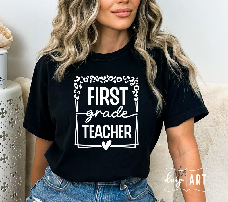First Grade Teacher SVG PNG, First Grade Svg, Teacher Svg, Back to ...