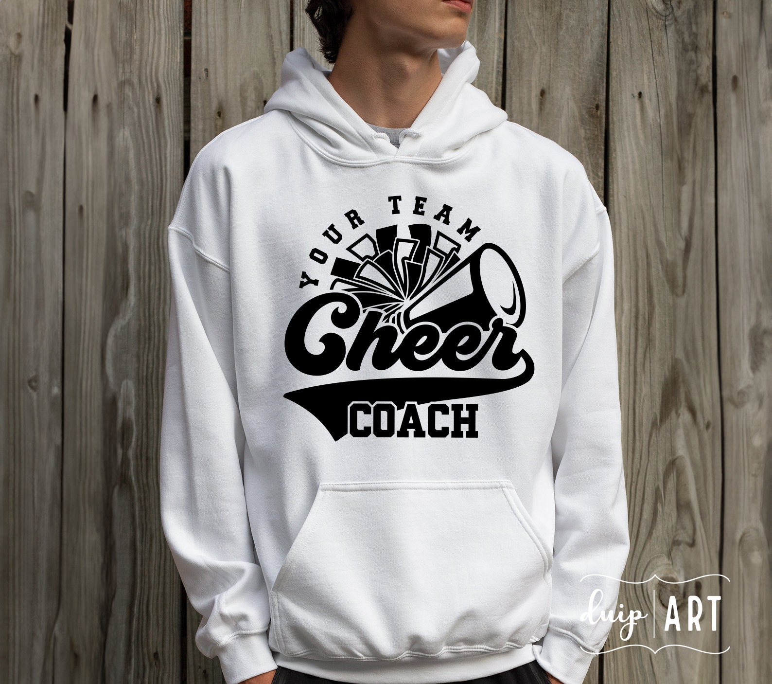 Cheer Coach SVG, Megaphone, Pom Pom, Cheerleading Team Template ...